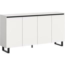 Inosign Sideboard »TOMA, Breite: 160 cm, mit Metall-Kufen-Fuß, 4 Türen, 4 Einlegeböden« Anrichte, Kommode, Schrank, Board, Higboard weiß Maße ca....