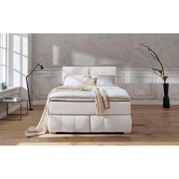 Home Affaire Boxspringbett &raquo;Wehma&laquo; inkl. Topper in 3 verschiedenen Matratzen, auch in Samtstoff natur