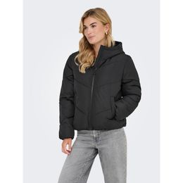 Only Steppjacke »ONAGNETE PUFFER HOOD JACKET OTW ZL« mit Kapuze Black XS XS Pufferjacke von Only