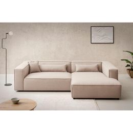 LeGer Home by Lena Gercke Ecksofa »PIARA XXL, Big-Sofa, Cord, Leinenoptik o. Strukturstoff, L-Form« wahlweise Ottomane rechts/links, Kedernaht,...