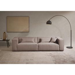 LeGer Home by Lena Gercke 3-Sitzer »PIARA, Couch mit Kedernaht, Sofa in Cord, Leinenoptik o. Strukturstoff« schwarze Füße, bequemer Sitzkomfort...