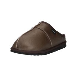 Shepherd Hausschuh »Hausschuhe Leder« Braun 49 49 Verschluss: Schlupfschuh