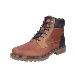 Rieker Sneaker »Stiefelette Glattleder« Cognac 40 40 Verschluss: Schnürung