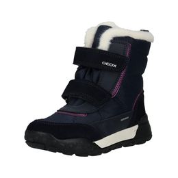 Geox Snowboots »Stiefel Leder/Textil« Navy/Lila 32 32 Verschluss: Klettverschluss