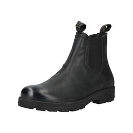 JEEP Stiefelette »Stiefelette Leder/Textil« Schwarz 44 44 Verschluss: Schlupfschuh