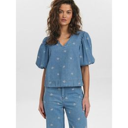 Nümph NÜMPH Blusentop »Blouse NUIBIZA« Medium Blue Denim 42 42 Klassische und moderne Blusen für jeden Anlass