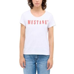 Mustang Damen Mustang Kurzarmshirt &raquo;Damen Style Alma&laquo; wei&szlig; M