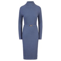 Apart Knitted dress female Blue size 38
