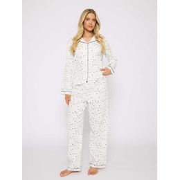 Loungeable Pyjama Damen Gr&ouml;&szlig;e L nachtblau / wei&szlig; Winterkleid