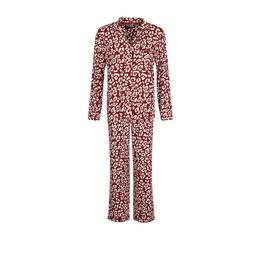 Loungeable Pyjama Damen Gr&ouml;&szlig;e XL pastellpink / bordeaux Winterkleid