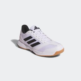 Hallenschuh adidas Performance "LIGRA 8 INDOOR", Gr. 41, schwarz-weiß (cloud weiß, core schwarz, cloud weiß), Synthetik, Textil, Sportlich, Schuhe, geeignet für jeden Hallensport
