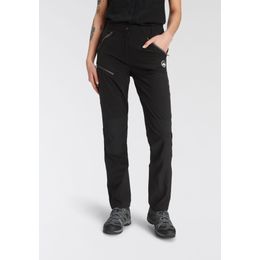 Outdoorhose Polarino, Damen, Gr. 20, K + L Gr, schwarz, Obermaterial: 86% Polyester, 14% Elasthan. Einsatz: 92% Polyamid, 8% Elasthan. Taschenfutter: 100% Polyester, lang, Hosen Outdoorhose, leicht und bequem