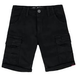 Shorts Alpha Industries "Crew Short K", Mädchen, Gr. 8, Normalgrößen, schwarz, Obermaterial: 98% Baumwolle, 2% Elastan, Hosen
