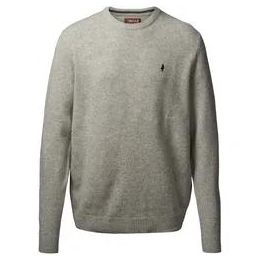 Rundhalspullover MCS "MCS Pullover Adrian", Herren, Gr. L, l.graumel, Obermaterial: 80% Wolle, 20% Polyester, Pullover