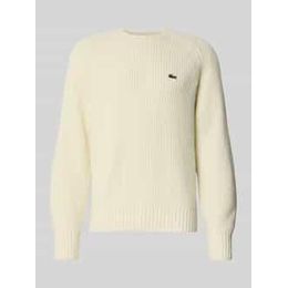 Lacoste Regular Fit Strickpullover aus reiner Wolle