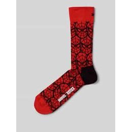 Happy Socks Regular Fit Socken mit Motiv-Stitching Modell 'Spider-Man'