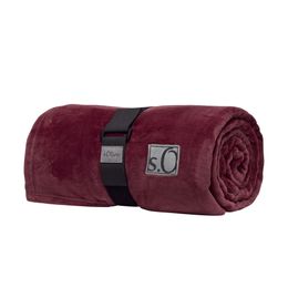 s.Oliver Kuscheldecke Kuschelsoft rot Synthetik Ma&szlig;e (cm): B: 150 Accessoires > Decken > Wohndecken &raquo; Sofa DE
