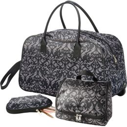Damen Reise-Set, 3-tlg. anthrazit-gemustert, Größe 0
