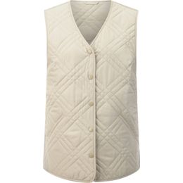 Damen Steppweste mit durchgehender Druckknopfleiste sand, Gr&ouml;&szlig;e 46