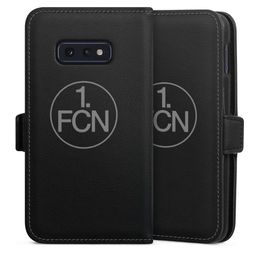 DeinDesign Galaxy S10e Handy Klapphülle Handyhülle aus Kunst Leder schwarz Flip Case 1. Fcn Transparent 1. Fc Nürnberg Sideflip mit Lasche
