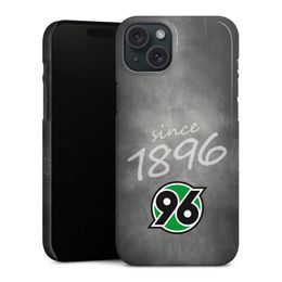 DeinDesign iPhone 15 Plus Handy Premium Case Smartphone Handyh&uuml;lle Schutzh&uuml;lle gl&auml;nzend Hannover 96 H96 Official Licensed Product Premium Case
