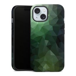 DeinDesign iPhone 15 Handy Panzer Handyhülle robuste Outdoor Hülle Schutzhülle matt Mosaic Geometric Tarnmuster Tough Case