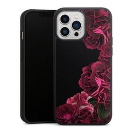 DeinDesign iPhone 13 Pro Max Handy Premium Silikon H&uuml;lle Handyh&uuml;lle schwarz Case Vintage Rose Pink Silikon Premium Case