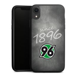 DeinDesign iPhone Xr Handy Premium Silikon H&uuml;lle Handyh&uuml;lle schwarz Case Hannover 96 H96 Official Licensed Product Silikon Premium Case