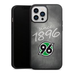 DeinDesign iPhone 13 Pro Max Handy Premium Silikon H&uuml;lle Handyh&uuml;lle schwarz Case Hannover 96 H96 Official Licensed Product Silikon Premium Case