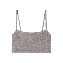Bershka Stricktop Damen Gr&ouml;&szlig;e L silber