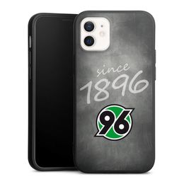 DeinDesign iPhone 12 mini Handy Premium Silikon H&uuml;lle Handyh&uuml;lle schwarz Case Hannover 96 H96 Official Licensed Product Silikon Premium Case