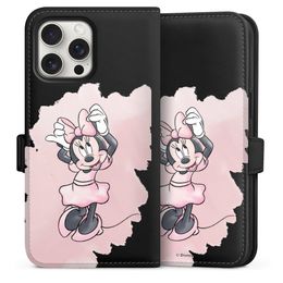DeinDesign iPhone 15 Pro Max Handy Klapph&uuml;lle Handyh&uuml;lle aus Kunst Leder schwarz Flip Case Motiv Ohne Hintergrund Disney Sideflip mit Lasche