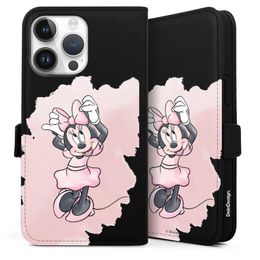 DeinDesign iPhone 14 Pro Max Handy Klapph&uuml;lle Handyh&uuml;lle aus Kunst Leder schwarz Flip Case Motiv Ohne Hintergrund Disney Sideflip mit Lasche