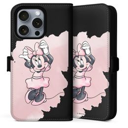 DeinDesign iPhone 16 Pro Max Handy Klapph&uuml;lle Handyh&uuml;lle aus Kunst Leder schwarz Flip Case Motiv Ohne Hintergrund Disney Sideflip mit Lasche