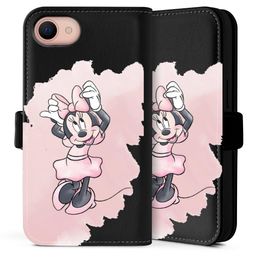 DeinDesign iPhone 16e Handy Klapph&uuml;lle Handyh&uuml;lle aus Kunst Leder schwarz Flip Case Motiv Ohne Hintergrund Disney Sideflip mit Lasche