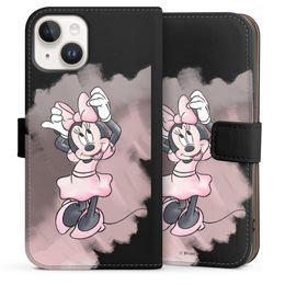 DeinDesign iPhone 14 Handy Klapph&uuml;lle Handyh&uuml;lle aus Kunst Leder schwarz Flip Case Motiv Ohne Hintergrund Disney Sideflip mit Lasche