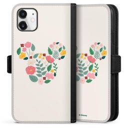 DeinDesign iPhone 11 Handy Klapphülle Handyhülle aus Kunst Leder schwarz Flip Case Green Collection Nature Mickey Mouse Sideflip mit Lasche