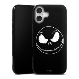 DeinDesign iPhone 16 Plus Handy Silikon Hülle Case schwarz Handyhülle Skull Disney Nightmare Before Christmas