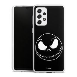 DeinDesign Galaxy A33 5G Handy Silikon Hülle Case weiß Handyhülle Skull Disney Nightmare Before Christmas Silikon Case