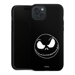 DeinDesign iPhone 15 Plus Handy Panzer Handyhülle robuste Outdoor Hülle Schutzhülle matt Skull Disney Nightmare Before Christmas Tough Case