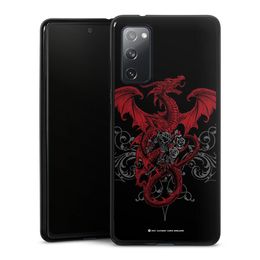 DeinDesign Galaxy S20 FE 5G Handy Silikon H&uuml;lle Case schwarz Handyh&uuml;lle Dragon Red Gothic
