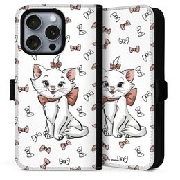 DeinDesign iPhone 16 Pro Max Handy Klapph&uuml;lle Handyh&uuml;lle aus Kunst Leder schwarz Flip Case Cat Aristocats Mary Disney Sideflip mit Lasche