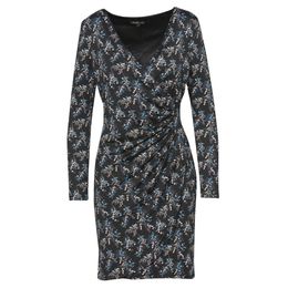 Koroshi Kleid Damen Gr&ouml;&szlig;e 42 blau / schwarz / wei&szlig; Winterkleid