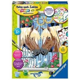 Ravensburger Malen-nach-Zahlen Treue Pferde mehrfarbig