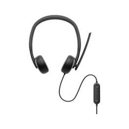 Dell WH3024, Headset schwarz, Kabelgebundenes Headset mit KI-basierter Ger&auml;uschunterdr&uuml;ckung
