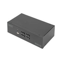 Digitus KVM-Switch HDMI 4x 1 schwarz, Dual Display