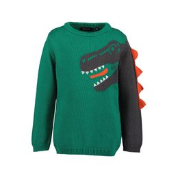 Blue Seven Pullover Jungen Gr&ouml;&szlig;e 98 anthrazit / gr&uuml;n / orange / wei&szlig;