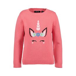 Blue Seven Pullover M&auml;dchen Gr&ouml;&szlig;e 98 hellblau / lachs / rosa / schwarz