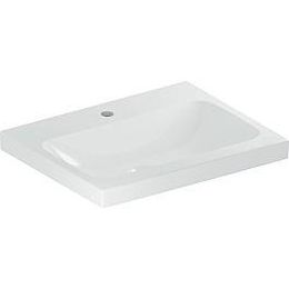Geberit iCon light Waschtisch 501834006 60x48cm, Hahnloch mittig, ohne Überlauf, weiß KeraTect
