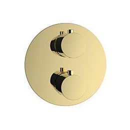 Herzbach Living round Fertigmontageset 30.503055.1.03 Unterputz-Thermostat, 3 Verbraucher, PVD-gold
